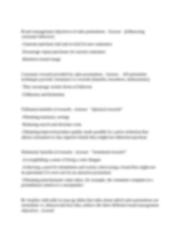 Integrated Marketing Communications (IMC) Final Exam Questions and ...