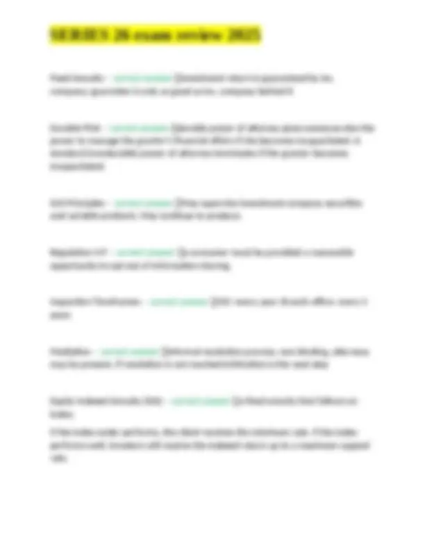 Series 26 Exam Review: Key Concepts and Practice Questions | Exams ...