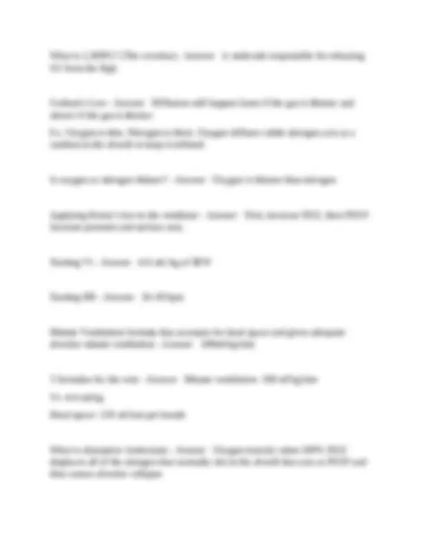 Flight Paramedic Training: Questions and Answers on Respiratory ...