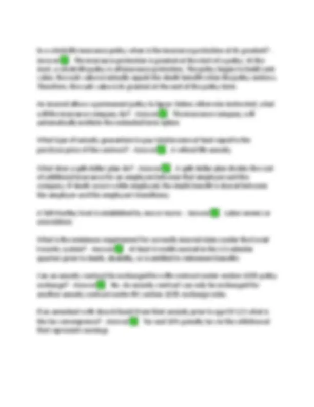 Alabama Life Insurance Exam Questions and Answers | Exams Insurance law ...