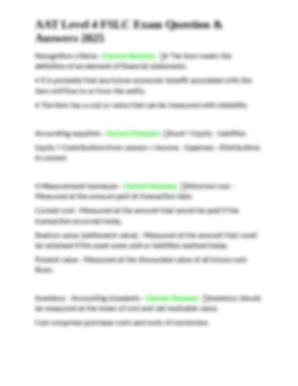 AAT Level 4 FSLC Exam Questions and Answers: GAAP and Accounting ...