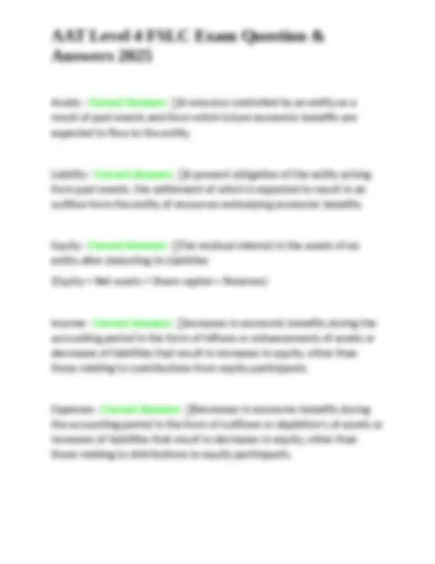 AAT Level 4 FSLC Exam Questions and Answers: GAAP and Accounting ...