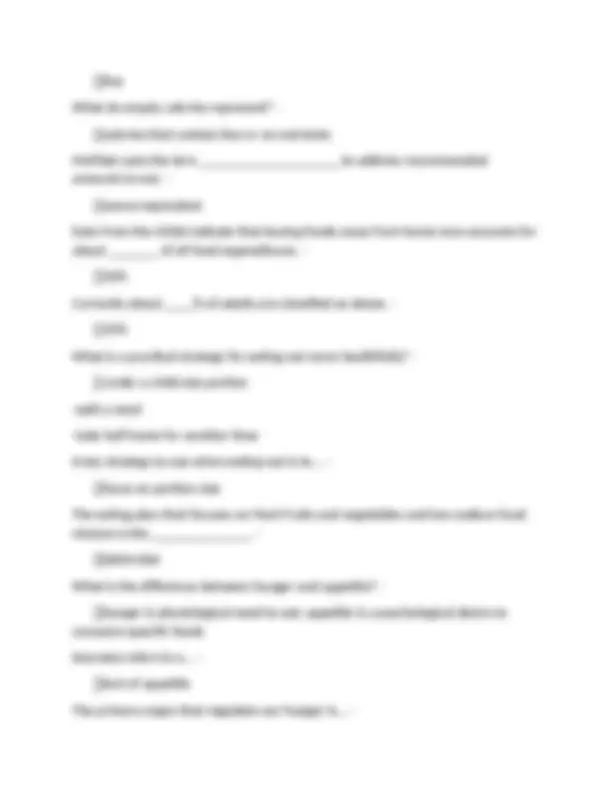 Nutrition Exam 1 Practice Questions: A Comprehensive Guide to Key ...