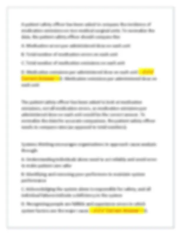 CPPS IHI Practice Exam: Patient Safety Questions & Answers | Quizzes ...