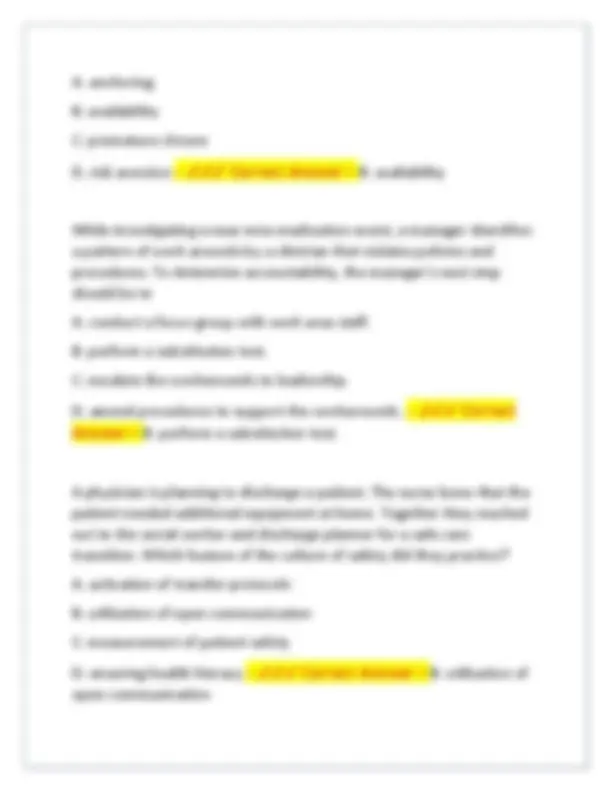 CPPS IHI Practice Exam: Patient Safety Questions & Answers | Quizzes ...