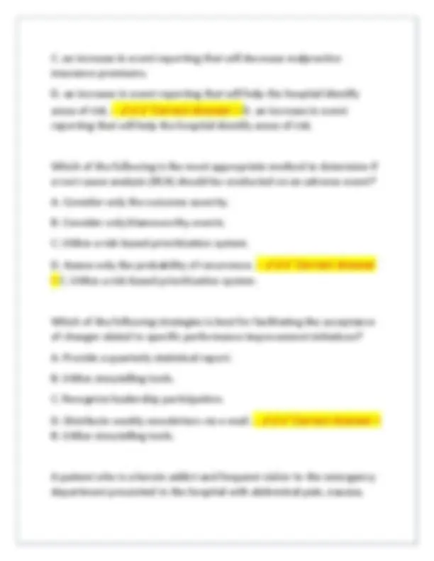 CPPS IHI Practice Exam: Patient Safety Questions & Answers | Quizzes ...