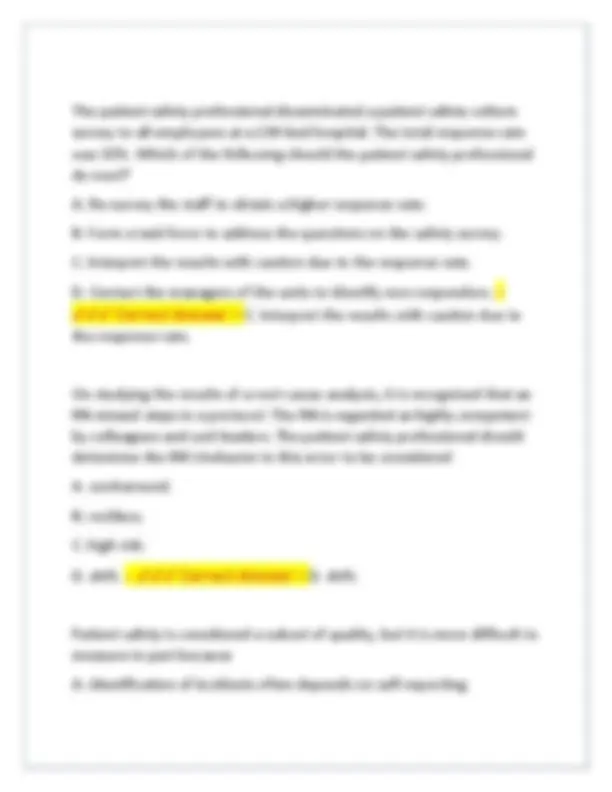 CPPS IHI Practice Exam: Patient Safety Questions & Answers | Quizzes ...