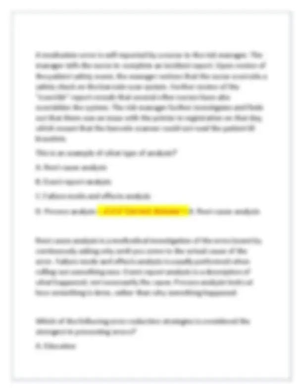 CPPS IHI Practice Exam: Patient Safety Questions & Answers | Quizzes ...