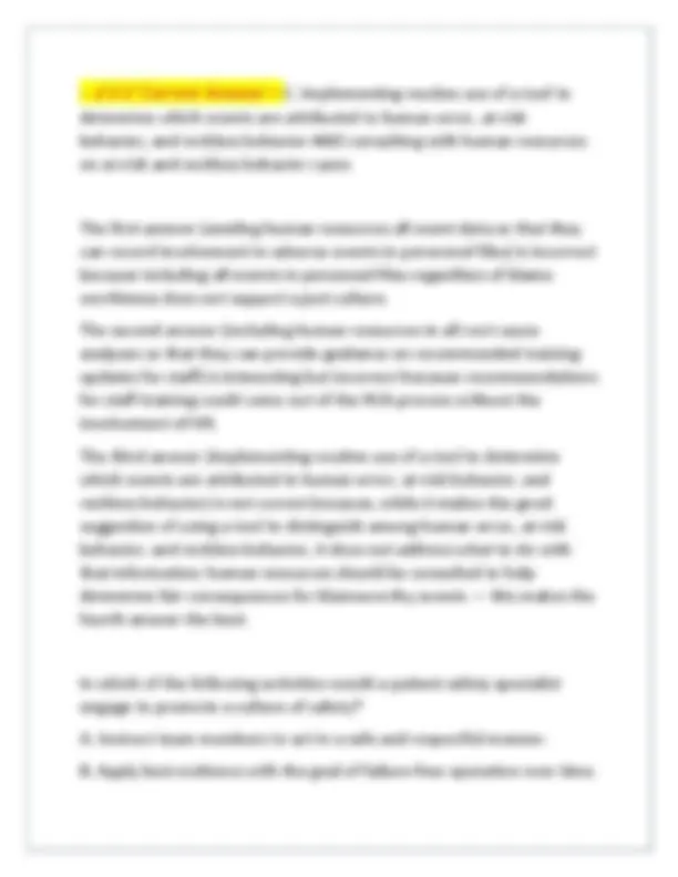 CPPS IHI Practice Exam: Patient Safety Questions & Answers | Quizzes ...