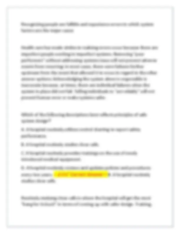 CPPS IHI Practice Exam: Patient Safety Questions & Answers | Quizzes ...