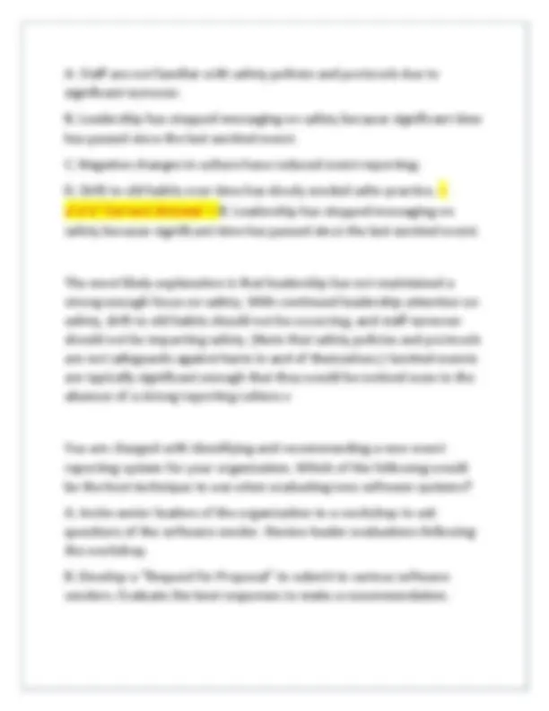 CPPS IHI Practice Exam: Patient Safety Questions & Answers | Quizzes ...