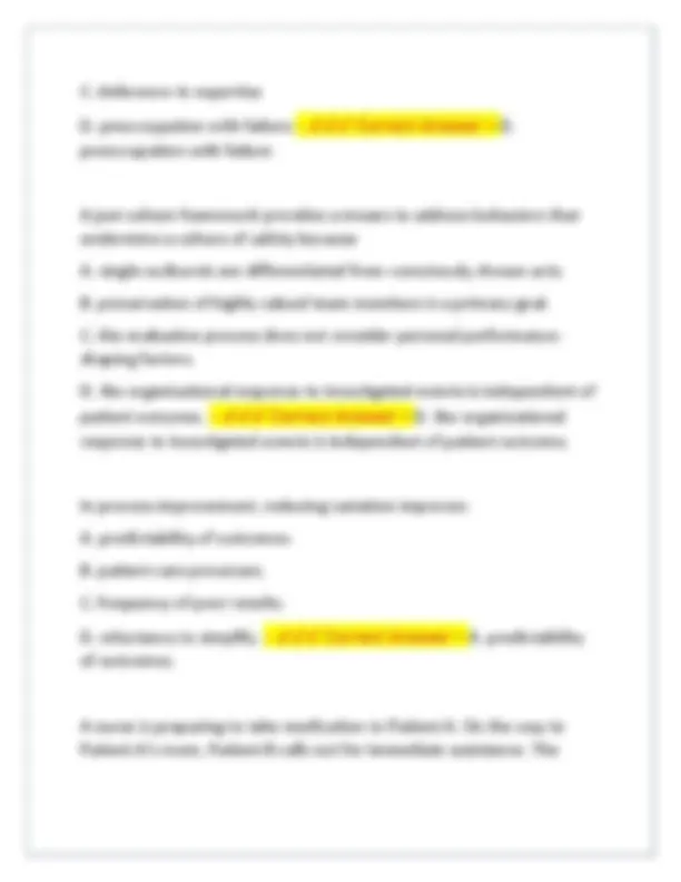 CPPS IHI Practice Exam: Patient Safety Questions & Answers | Quizzes ...