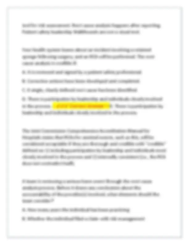 CPPS IHI Practice Exam: Patient Safety Questions & Answers | Quizzes ...