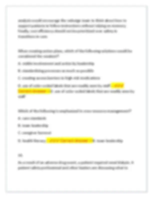 CPPS IHI Practice Exam: Patient Safety Questions & Answers | Quizzes ...