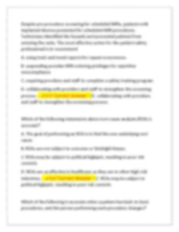 CPPS IHI Practice Exam: Patient Safety Questions & Answers | Quizzes ...