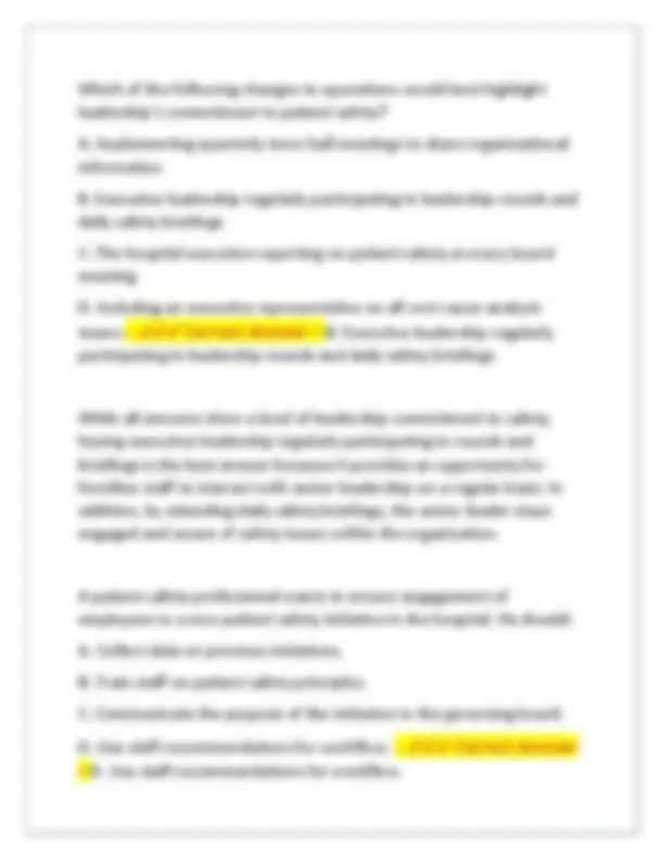 CPPS IHI Practice Exam: Patient Safety Questions & Answers | Quizzes ...