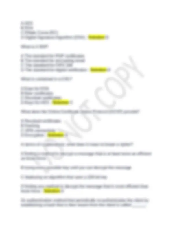 Cryptography Questions and Answers: A Comprehensive Guide | Exams Cryptography and System ...