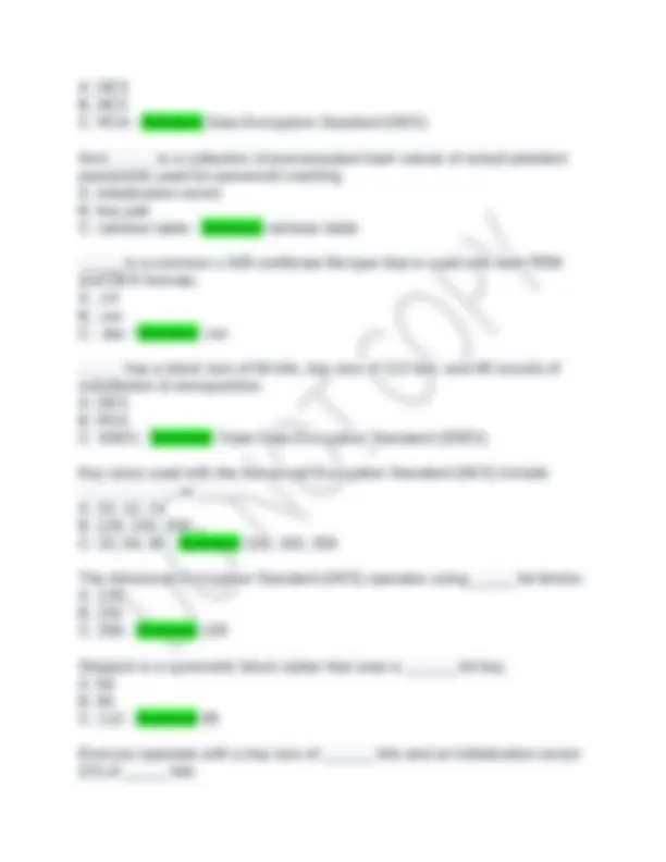 Cryptography Practice Questions and Answers | Exams Cybercrime ...