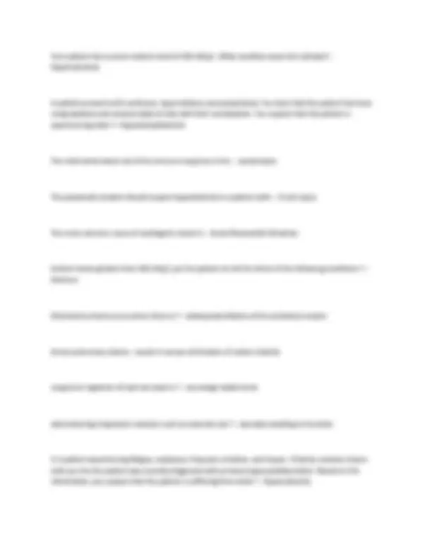 Emergency Care in the Streets: Chapter 8 & 9 Quiz | Exams Law and ...