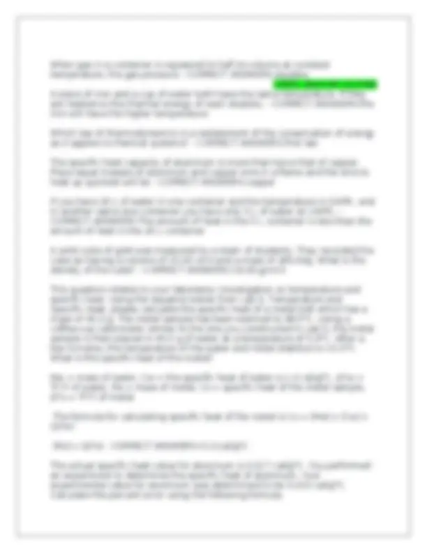 Physical Science Comprehensive Final Exam Questions and Answers | Exams ...