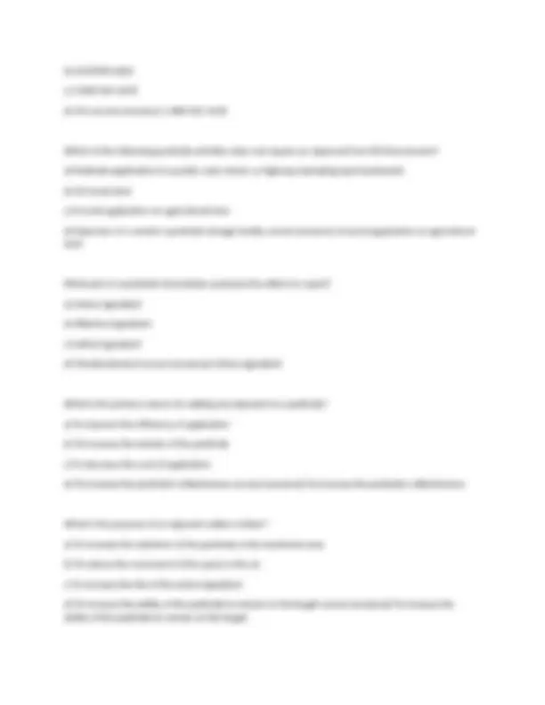 Pesticide test 2025 with correct answers | Exams Pest Management | Docsity