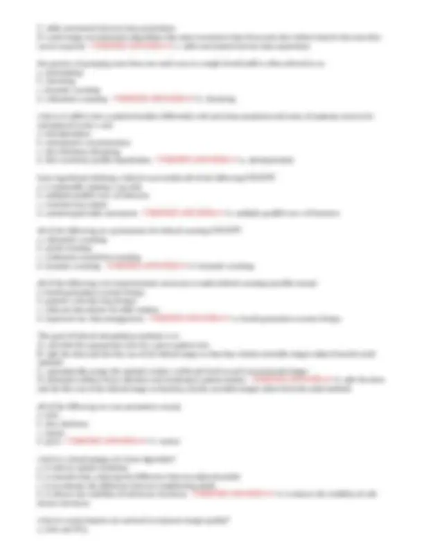 CT Scan Review Questions with Solutions | Exams Nursing | Docsity
