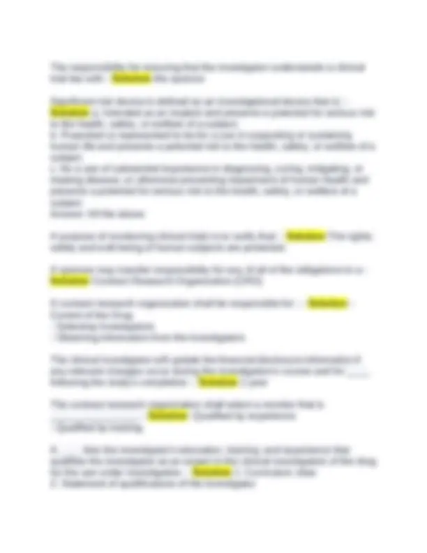 SOCRA CERTIFIED CLINICAL RESEARCH PROFESSIONAL (CCRP) EXAM PRACTICE ...