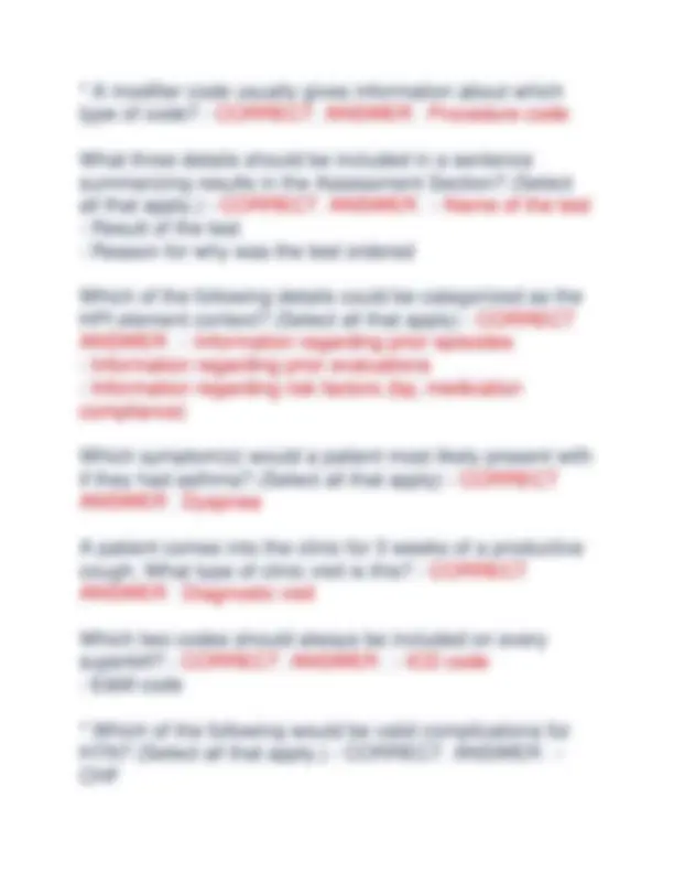 ScribeAmerica OP Final 2023-2024: Medical Terminology and Clinical Documentation Exercises ...