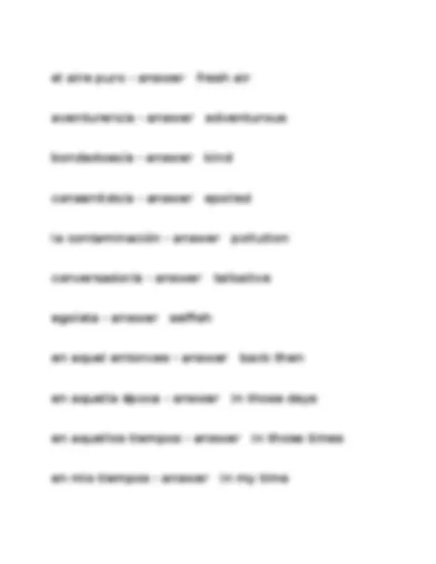 Ven Conmigo 2 Chapter 7: Spanish Vocabulary and Exercises | Exams ...