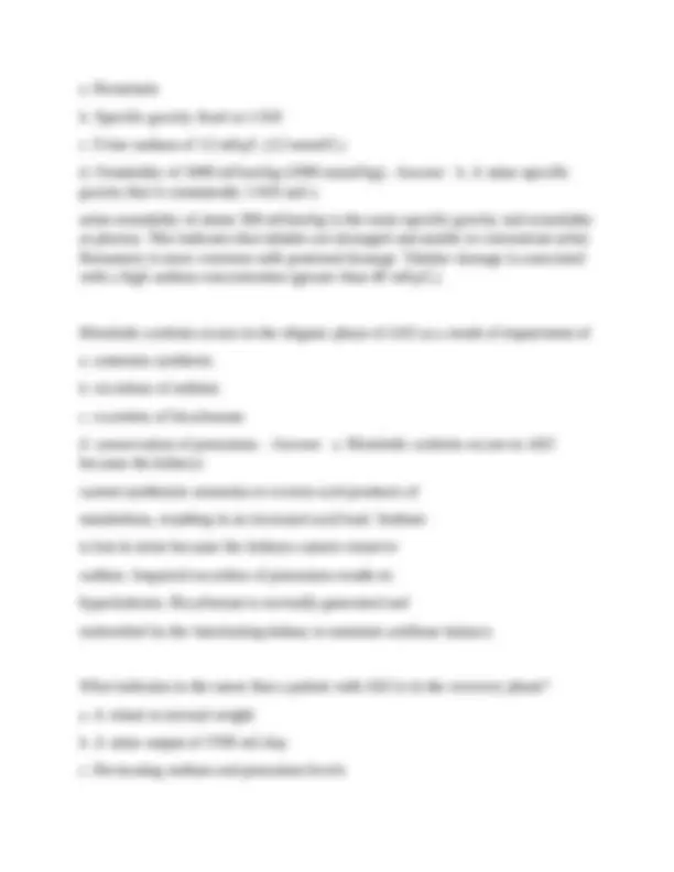 Renal Disorders/Dialysis & Peritoneal Dialysis NCLEX Questions with ...