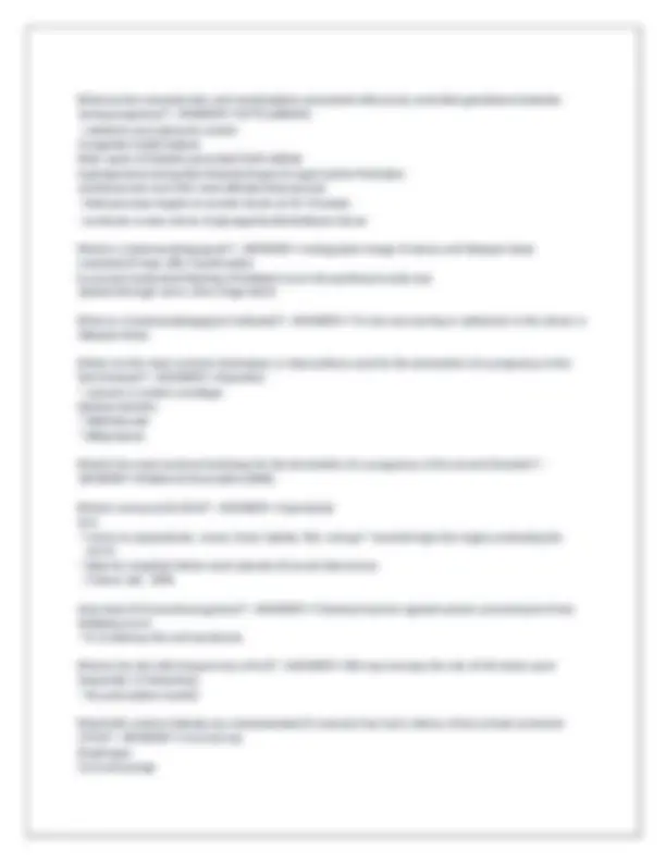 OB Final Exam Study Guide: 200+ Questions and Answers for 2024/2025 | Exams Nursing | Docsity