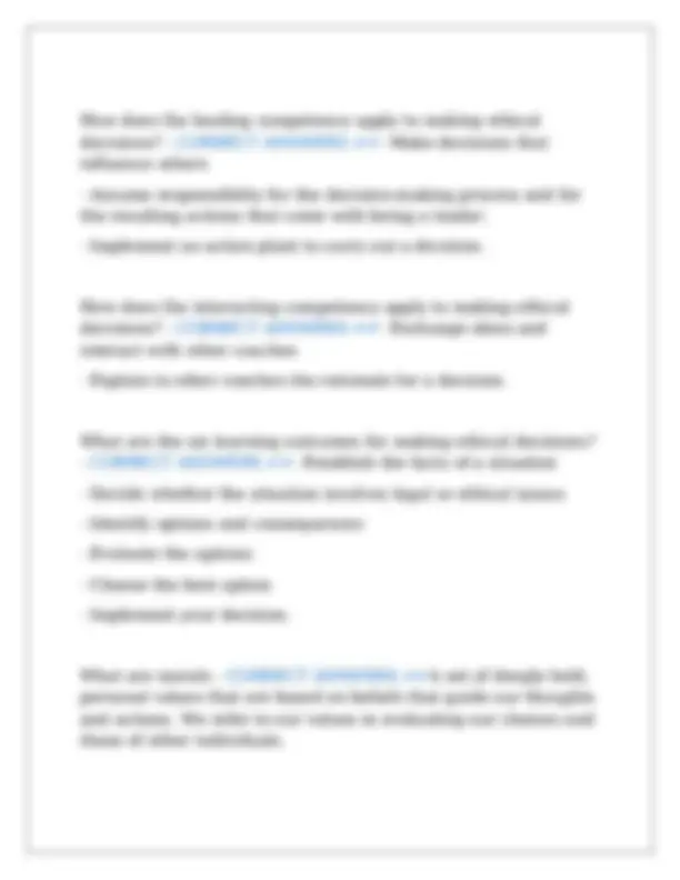 NCCP Ethical Decision Making: Questions and Answers | Exams Decision ...