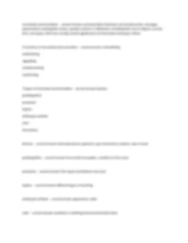 CMN 10V Exam 1: Interpersonal Communication Concepts and Principles | Exams Nursing | Docsity