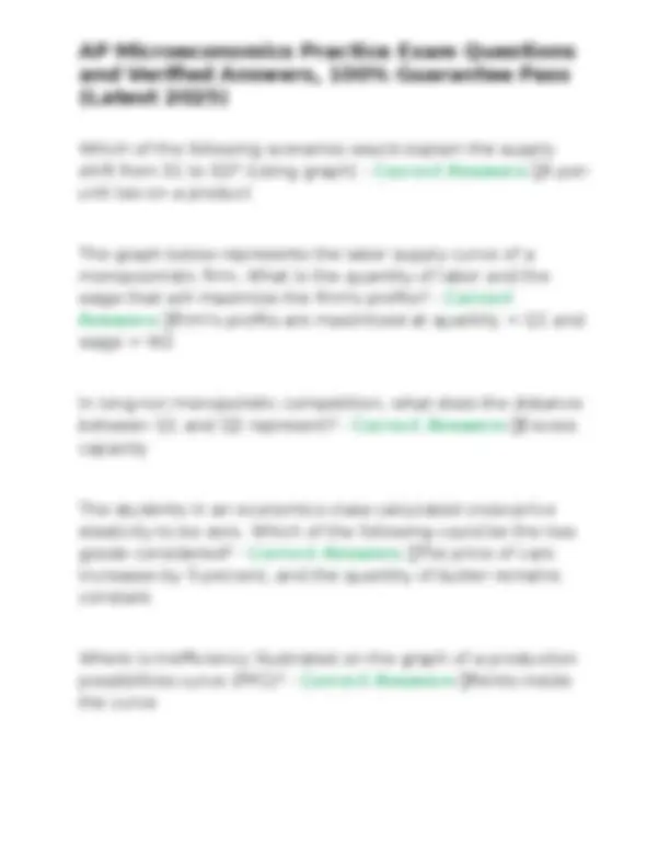 AP Microeconomics Practice Exam Questions and Answers | Exams Nursing ...