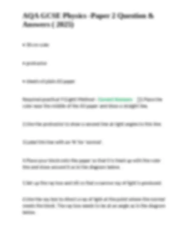 AQA GCSE Physics -Paper 2 Question & Answers ( 2025) | Exams Nursing ...