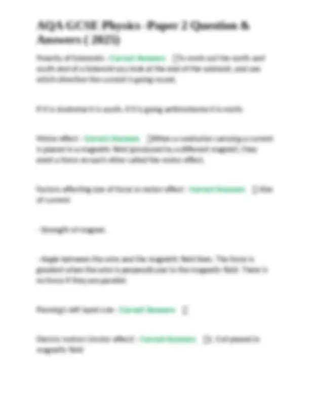 AQA GCSE Physics -Paper 2 Question & Answers ( 2025) | Exams Nursing ...