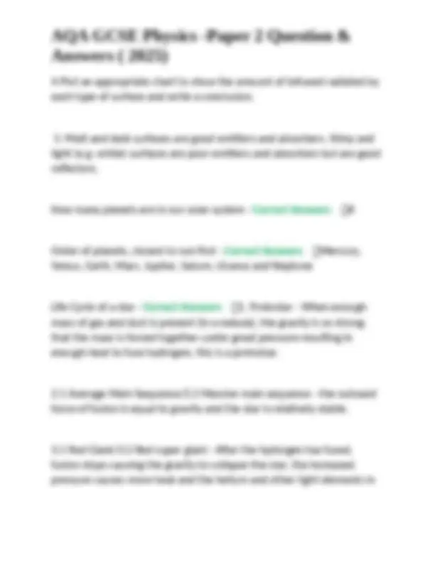 AQA GCSE Physics -Paper 2 Question & Answers ( 2025) | Exams Nursing ...