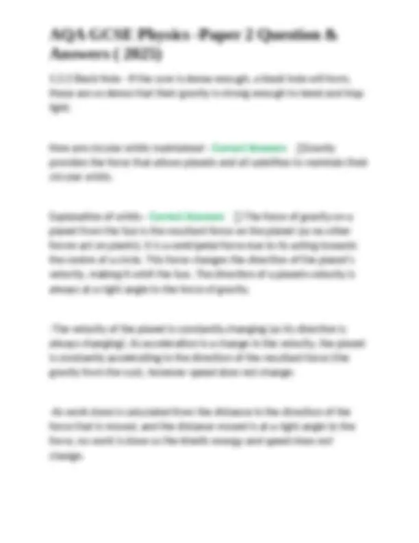 AQA GCSE Physics -Paper 2 Question & Answers ( 2025) | Exams Nursing ...