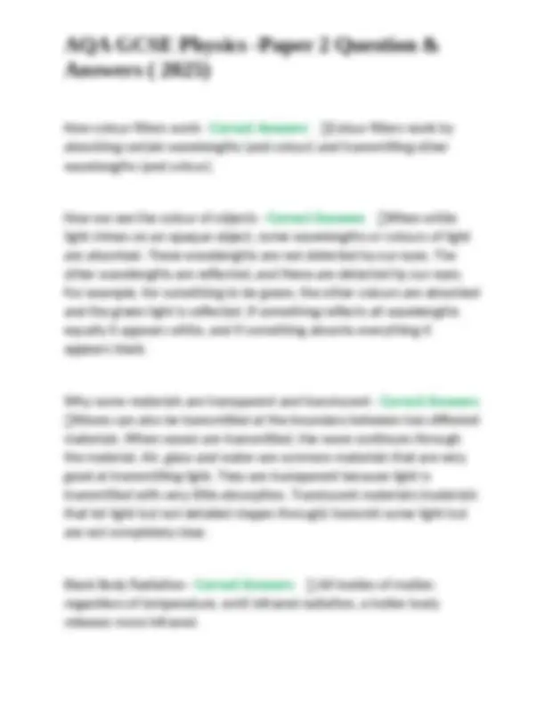 AQA GCSE Physics -Paper 2 Question & Answers ( 2025) | Exams Nursing ...