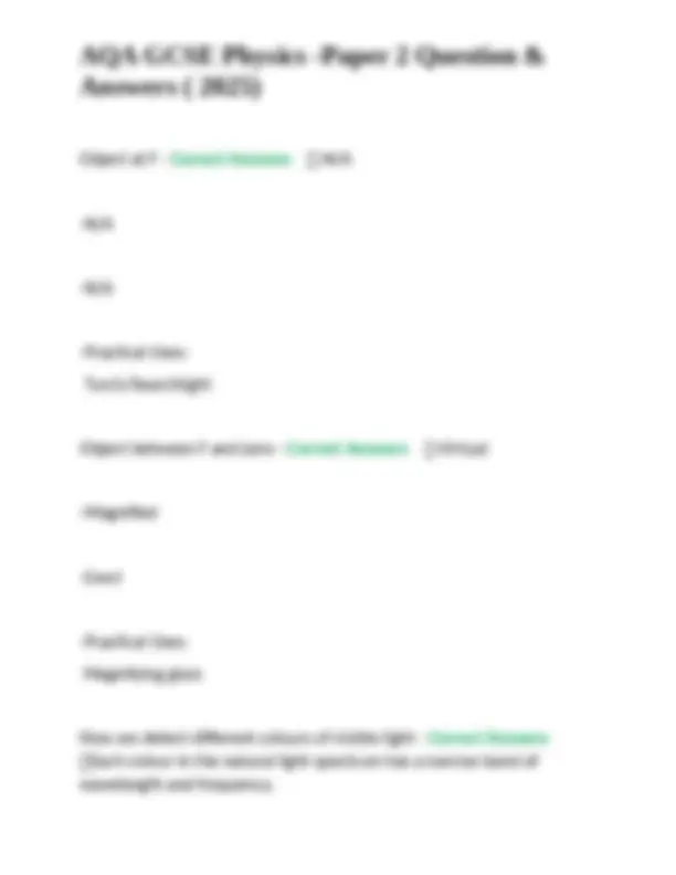 AQA GCSE Physics -Paper 2 Question & Answers ( 2025) | Exams Nursing ...