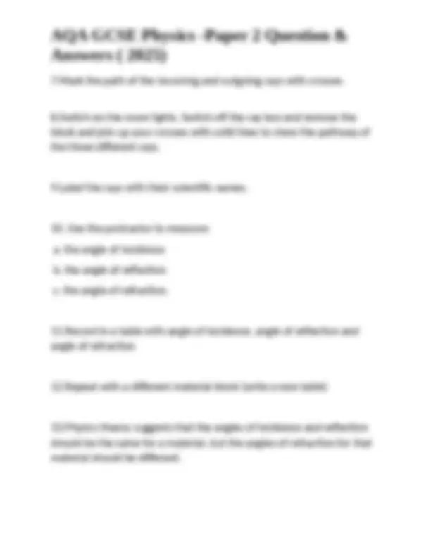 AQA GCSE Physics -Paper 2 Question & Answers ( 2025) | Exams Nursing ...