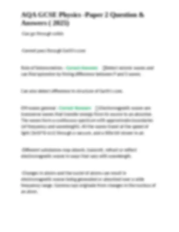 AQA GCSE Physics -Paper 2 Question & Answers ( 2025) | Exams Nursing ...
