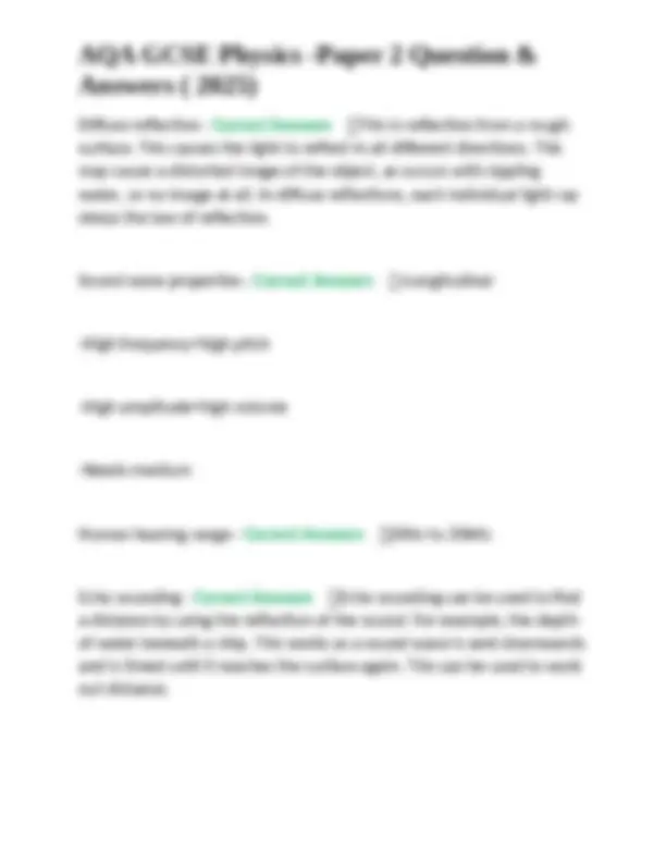 AQA GCSE Physics -Paper 2 Question & Answers ( 2025) | Exams Nursing ...