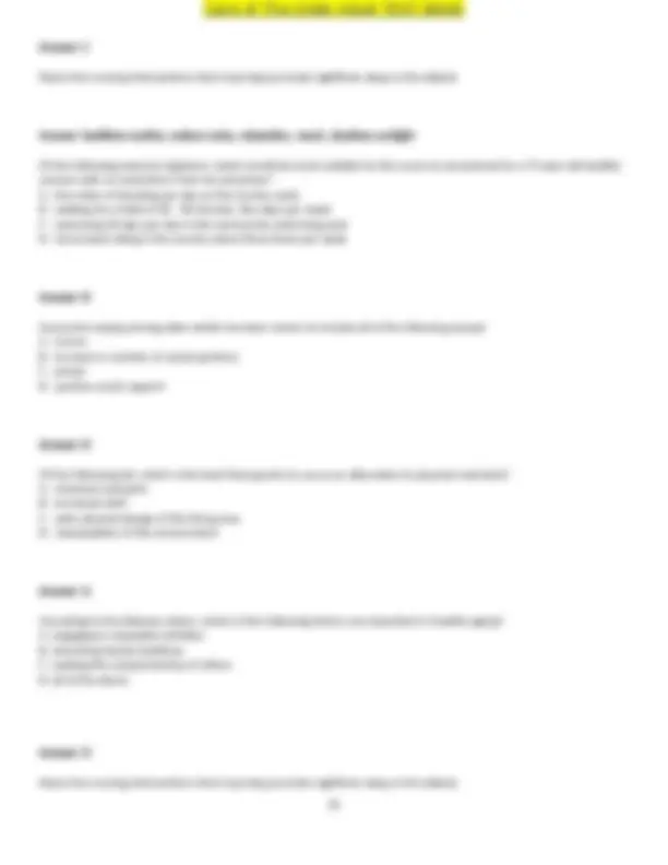 Care of the Older Adult: Test Bank with Multiple Choice Questions and ...