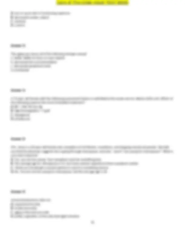 Care of the Older Adult: Test Bank with Multiple Choice Questions and ...