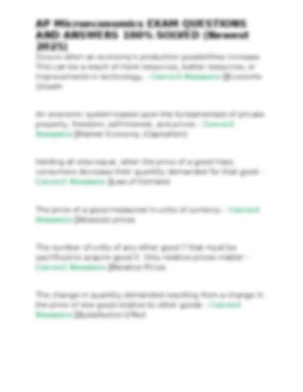 AP Microeconomics Exam Questions and Answers: A Study Guide for Key ...