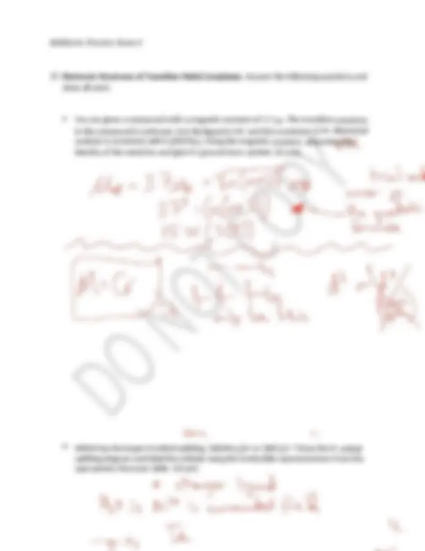 Inorganic Chemistry Practice Exam: Midterm 2 - Chem 341 | Exams Nursing ...