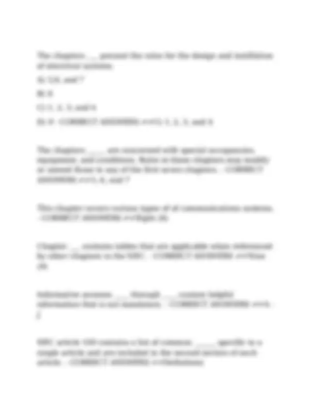 NCCER 26105-20 Exam: National Electrical Code (NEC) and Electrical ...