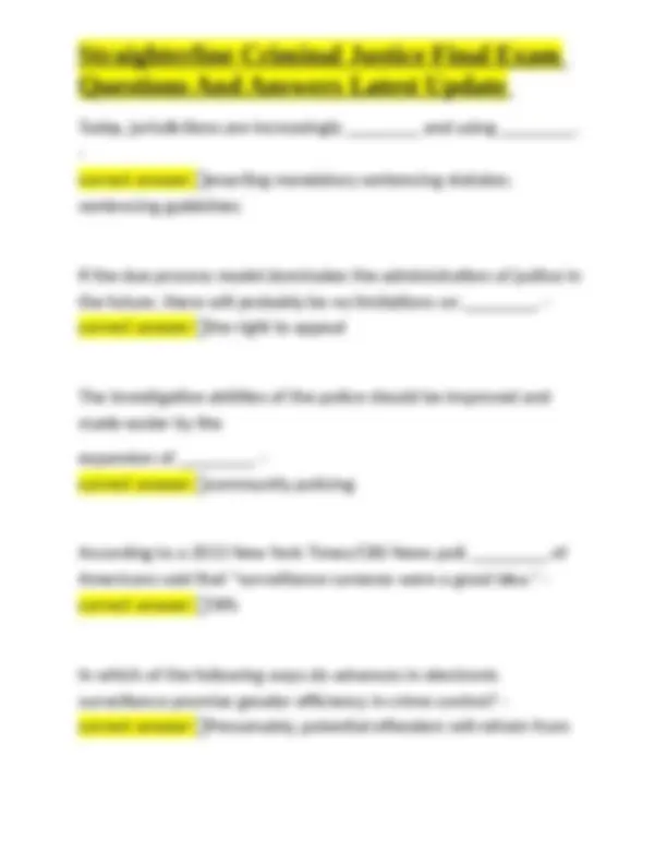 Criminal Justice Final Exam Questions and Answers | Exams Criminal ...