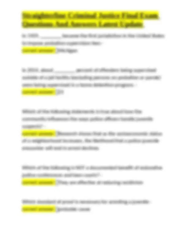 Criminal Justice Final Exam Questions and Answers | Exams Criminal ...